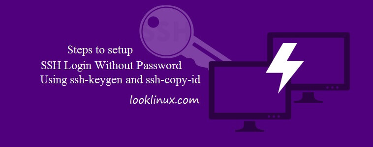 Steps To Setup Ssh Login Without Password Using Ssh Keygen And Ssh Copy Id Looklinux