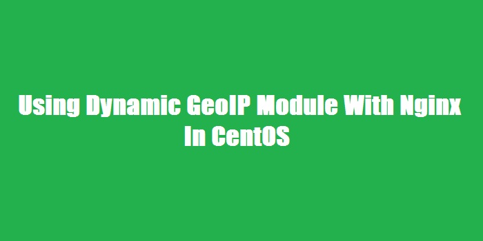 Using Dynamic Geoip Module With Nginx In Centos Looklinux