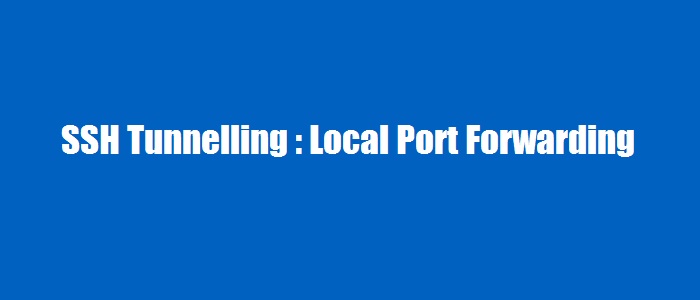 SSH Tunneling: Local Port Forwarding - LookLinux SSH Tunneling: Local Port Forwarding - LookLinux