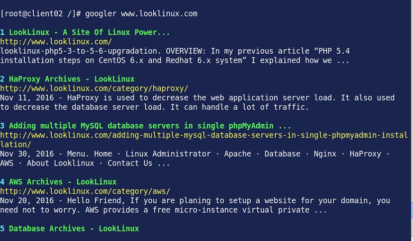 Googler - Command Line Google Search On Linux System - LookLinux