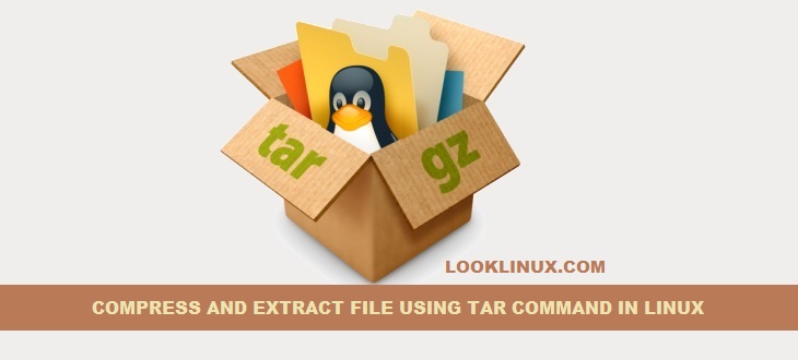 Compress And Extract File Using Tar Command In Linux Looklinux
